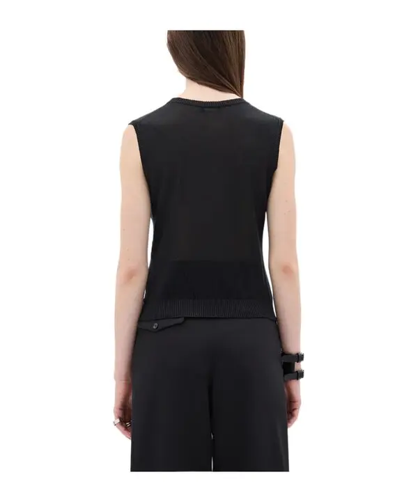 ANN DEMEULEMEESTER Round-neck Knit Vest