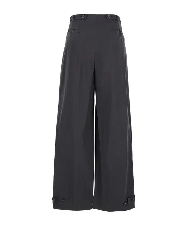 LOW CLASSIC Double Belt Pleated Pants