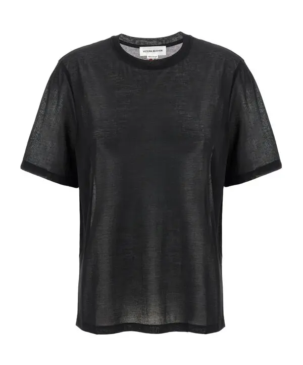 Victoria Beckham Logo Embroidered Crewneck T-shirt