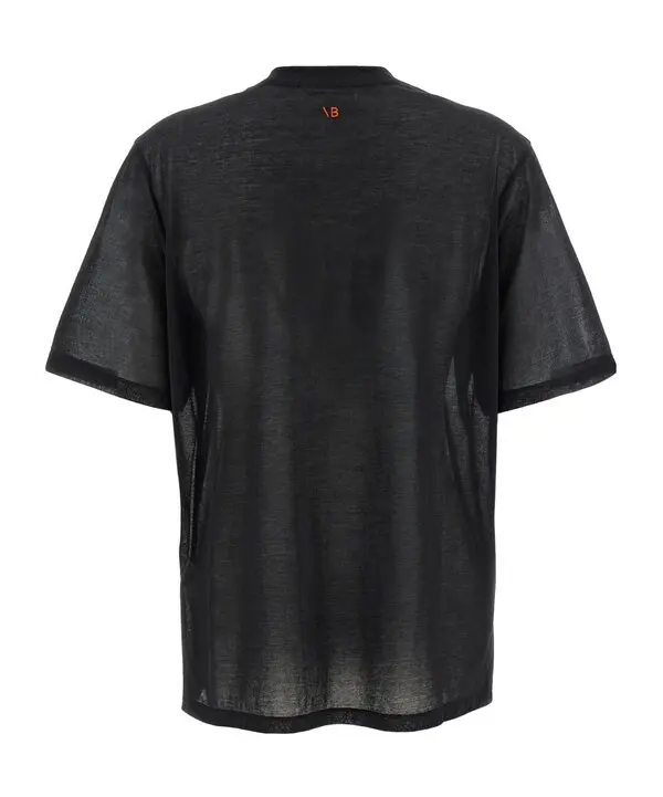 Victoria Beckham Logo Embroidered Crewneck T-shirt