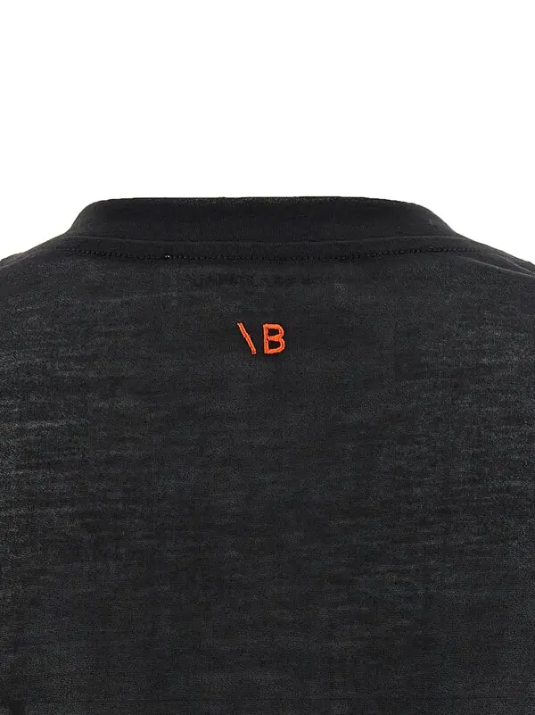 Victoria Beckham Logo Embroidered Crewneck T-shirt