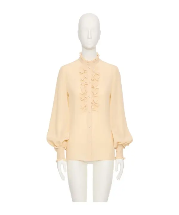 Valentino Garavani Ruffled Button-up Shirt - Birch