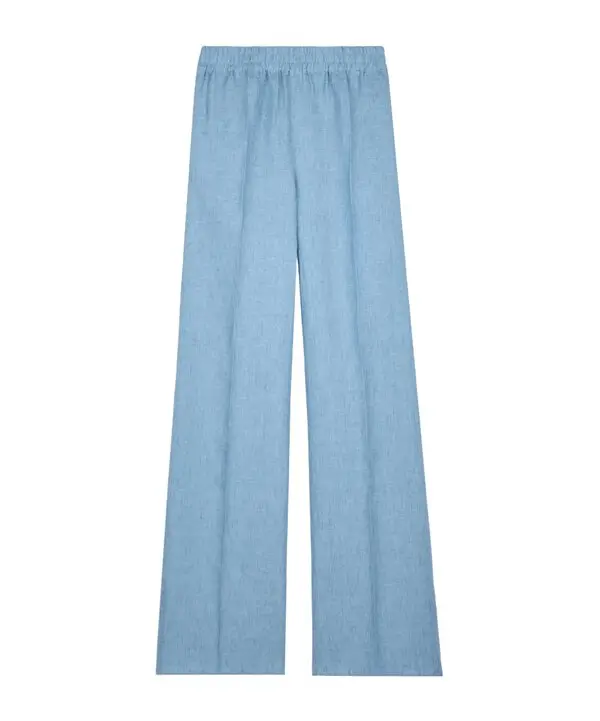 TOD'S Elasticated Wide-leg Trousers - Blue