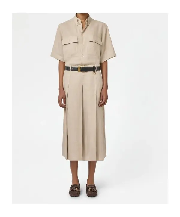 TOD'S Pleated A-line Midi Skirt