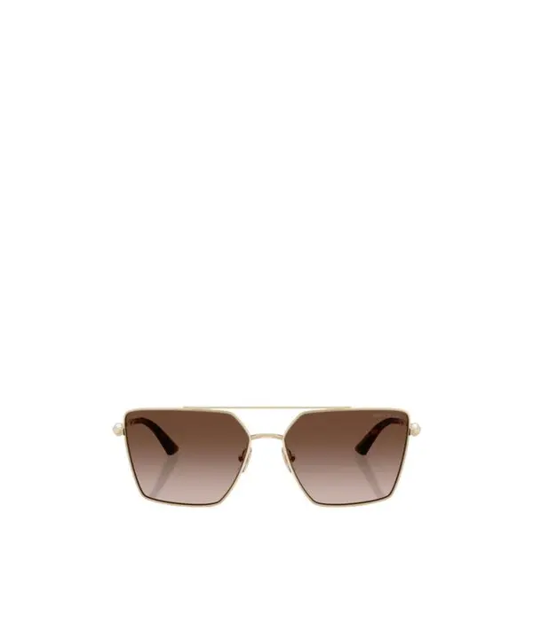 JIMMY CHOO Full Frame Square Sunglasses - Gold