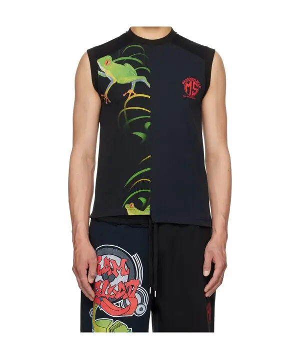 MARINE SERRE Regenerated Graphic T-shirts Tank Top