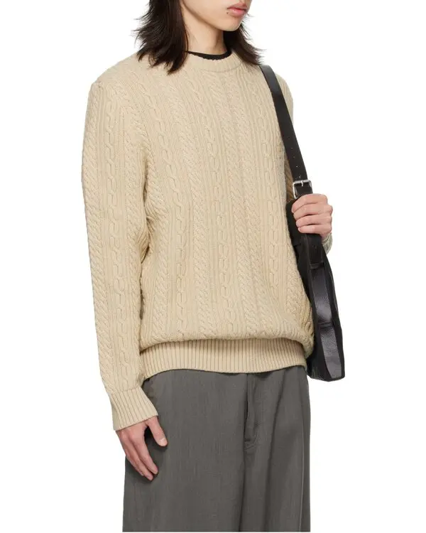 Barbour Cable-knit Crew Neck Long Sleeve Sweater