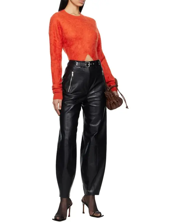 Nanushka Belted Buckle-detail Trousers