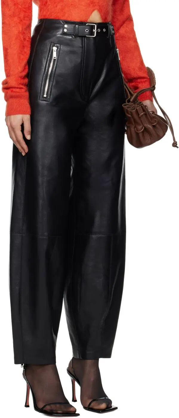 Nanushka Belted Buckle-detail Trousers