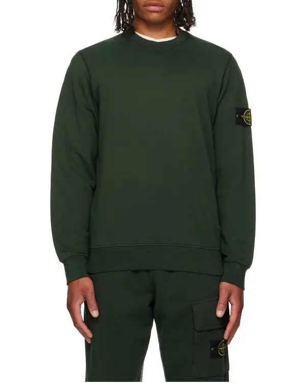 Stone Island Logo Patch Crewneck Sweatshirt