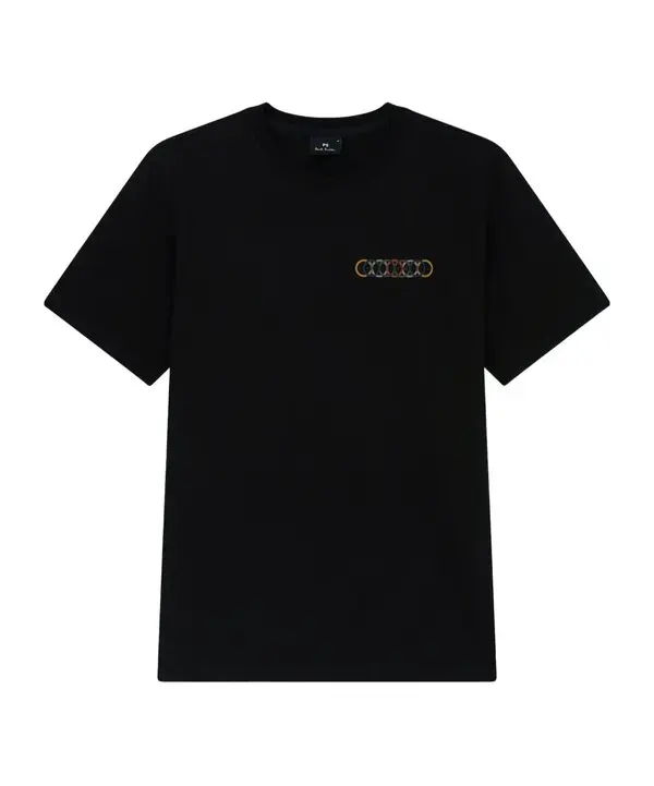 Paul Smith Overlapping Circles-print T-shirt - Black