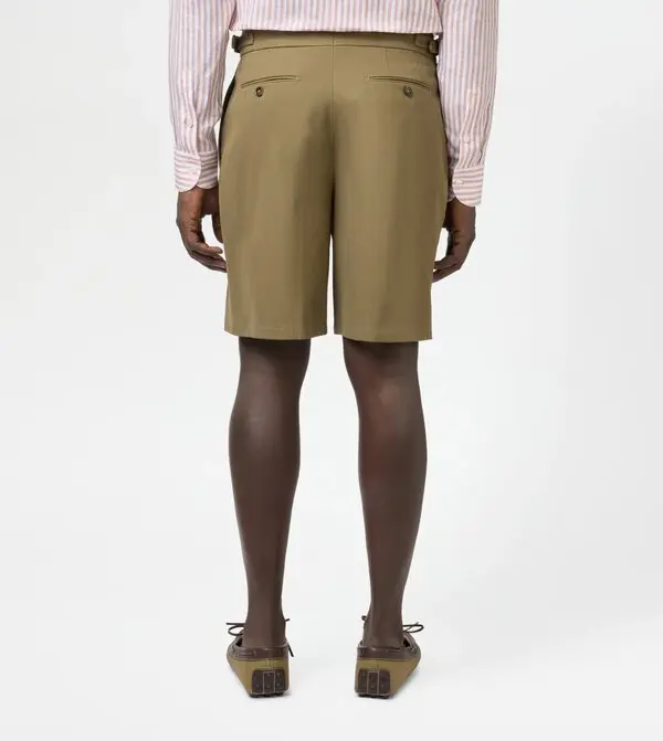 TOD'S Pleated Cotton Shorts