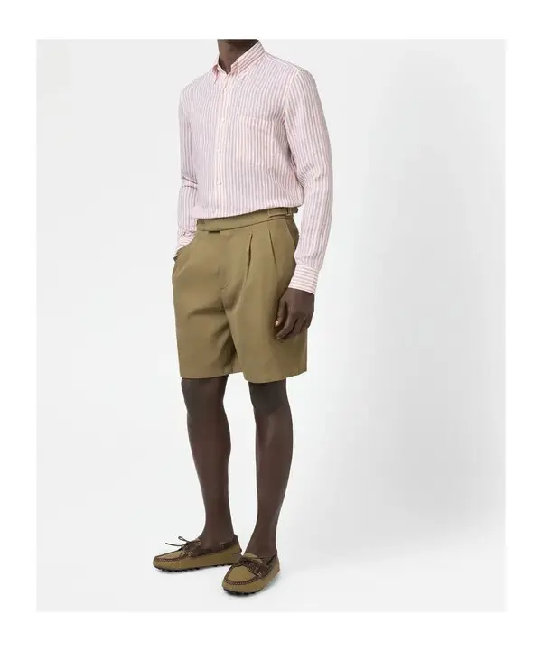 TOD'S Pleated Cotton Shorts