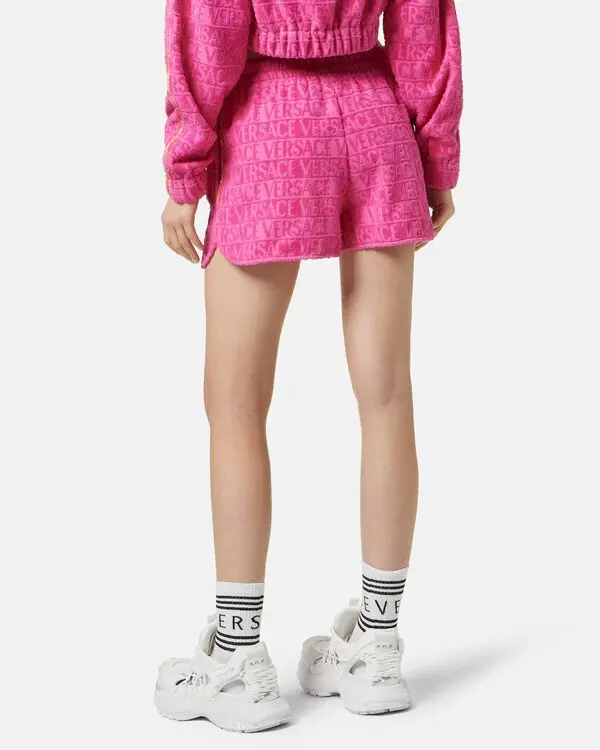 Versace Allover Motif Terry Shorts