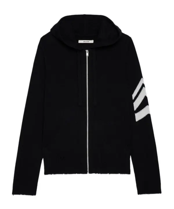 Zadig&Voltaire Clash Zip Up Hooded Cardigan