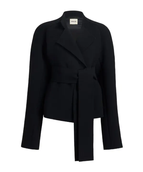 Khaite Edith Long-sleeved Belted Jacket
