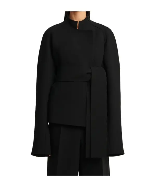 Khaite Edith Long-sleeved Belted Jacket