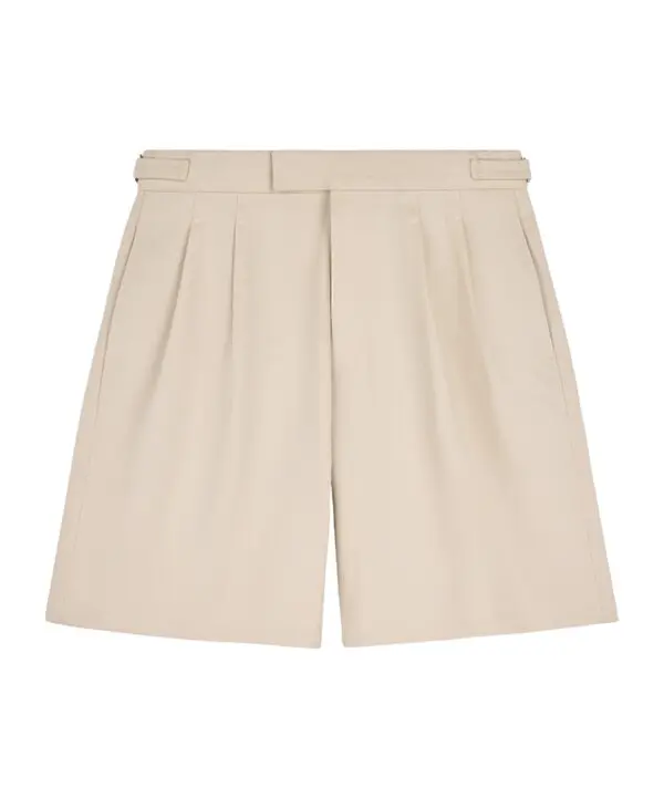 TOD'S Pleated Cotton Shorts