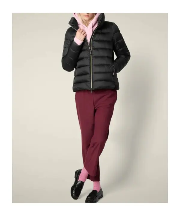 SAVE THE DUCK Zip-up Puffer Jacket With Funnel Neck