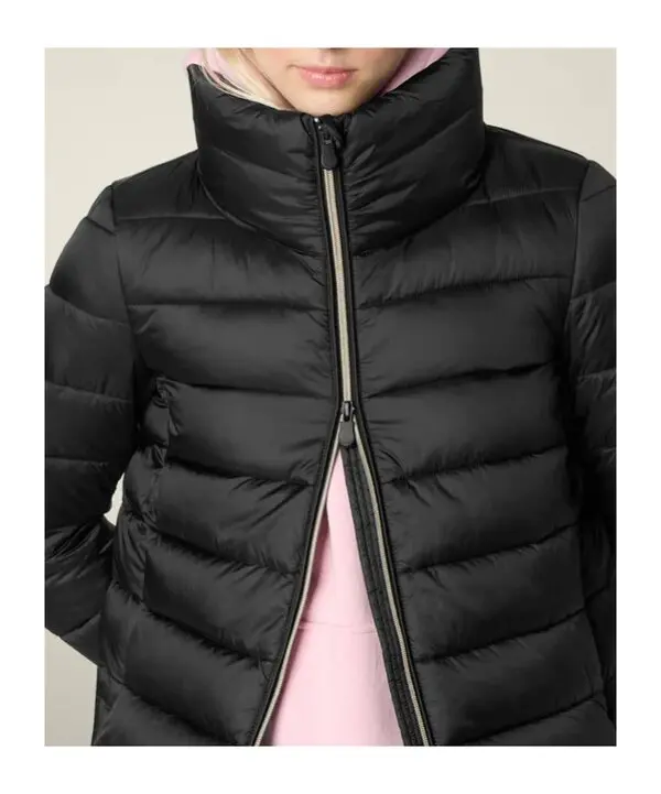SAVE THE DUCK Zip-up Puffer Jacket With Funnel Neck