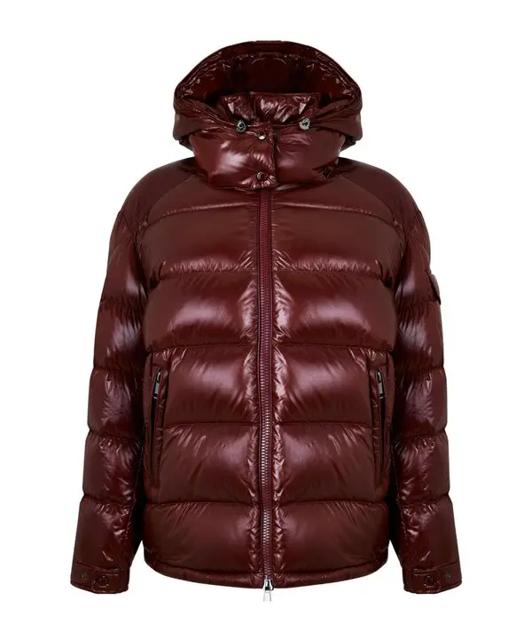 Moncler Horizontal-quilted Down Jacket - Brown