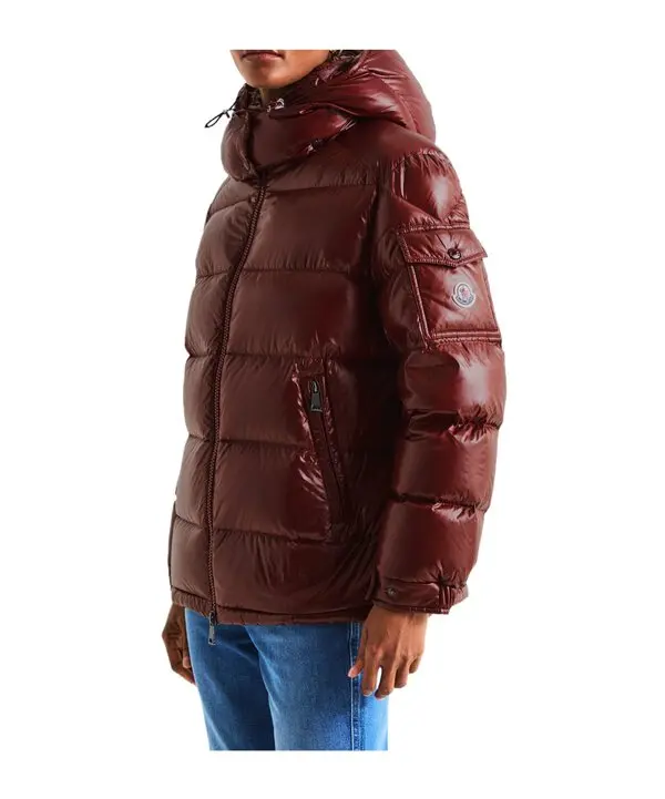 Moncler Horizontal-quilted Down Jacket - Brown