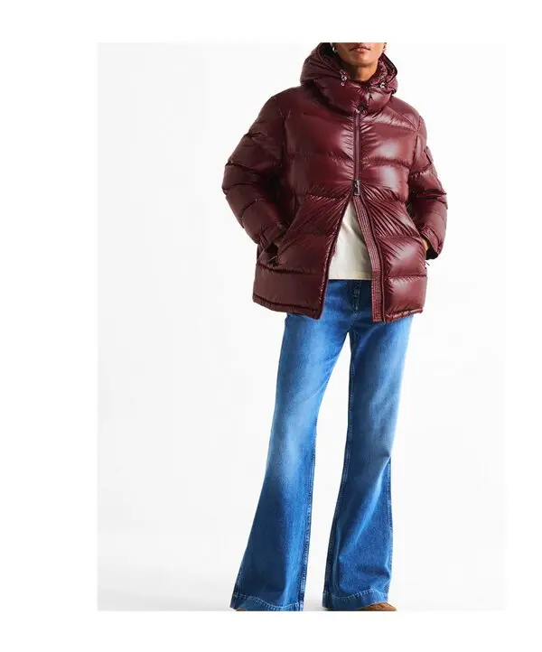 Moncler Horizontal Quilted Down Jacket With Hood - No