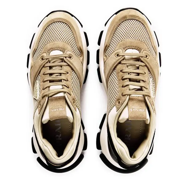 Prada Suede And Mesh Retro Hiking Trainer Sneakers - No