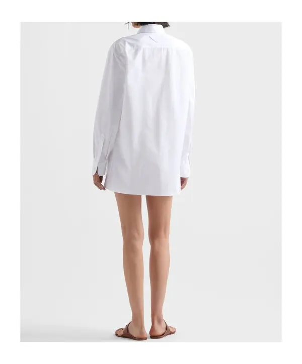 Prada Embroidered Poplin Shirt