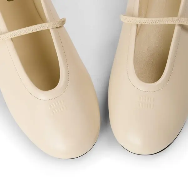 Miu Miu Leather Mary Jane Ballet Flats