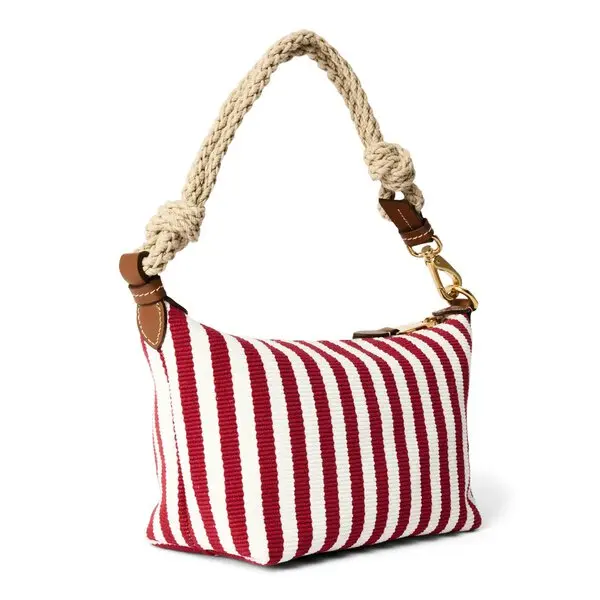 Miu Miu Striped Canvas Crossbody Bag