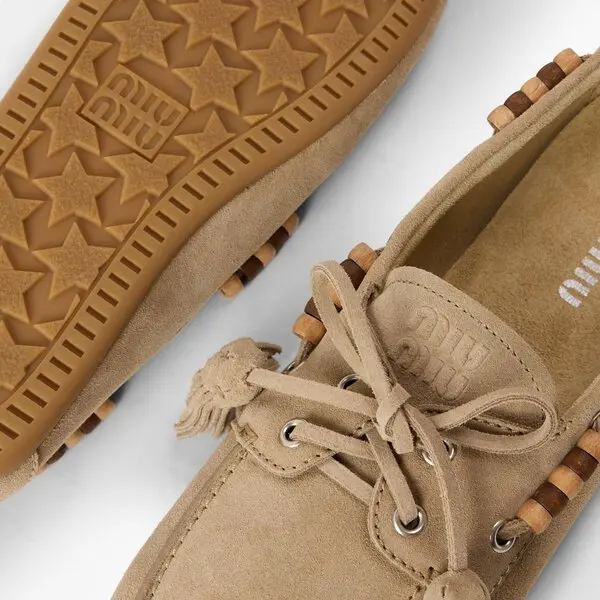 Miu Miu Suede Tassel Loafer Mocassins