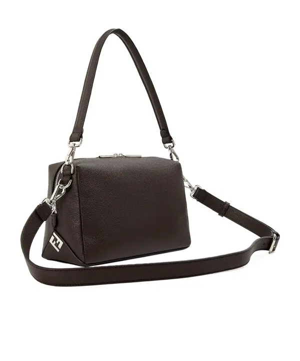 Fendi Leather Top-handle Crossbody Bag - Black