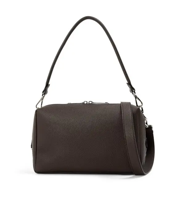 Fendi Leather Top-handle Crossbody Bag - Black