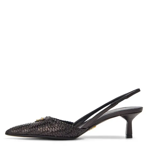 Prada Slingbacks With Woven Finish