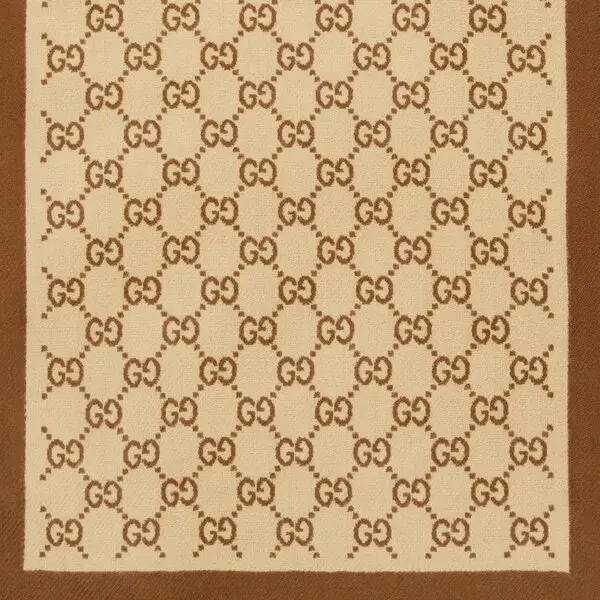 Gucci Monogram Knitted Wool Scarf