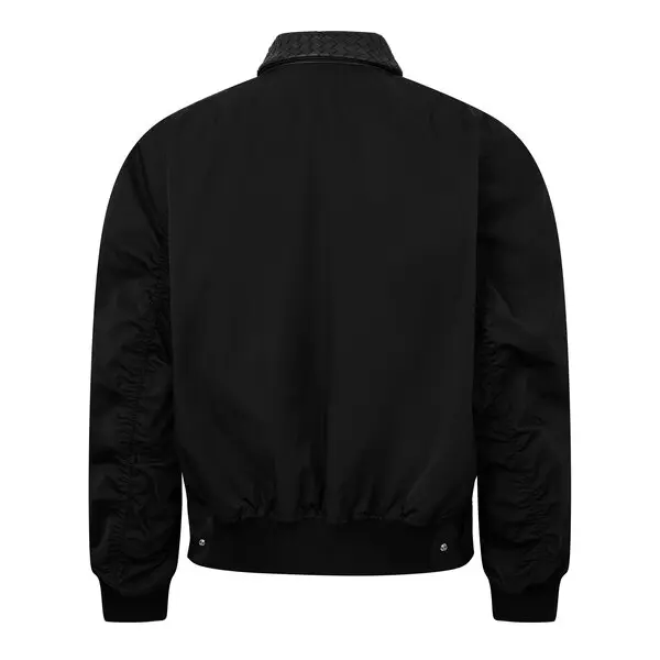 Bottega Veneta Zip-front Bomber Jacket With Textured Collar