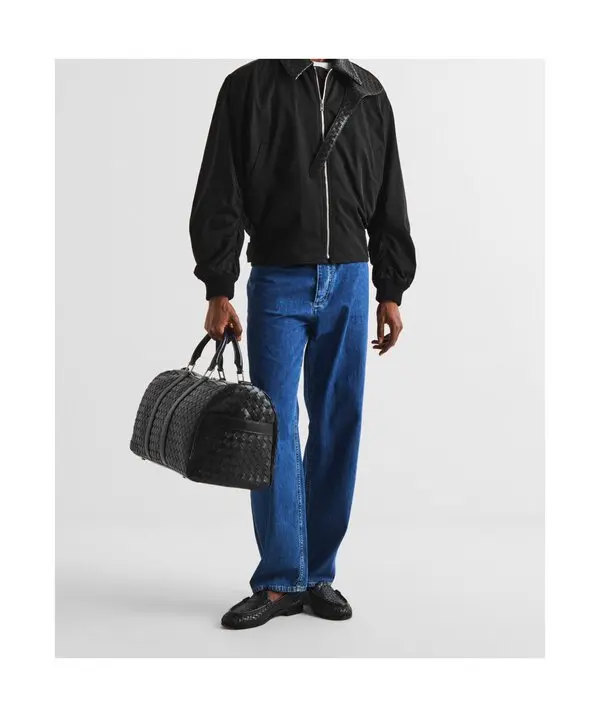 Bottega Veneta Zip-front Bomber Jacket With Textured Collar