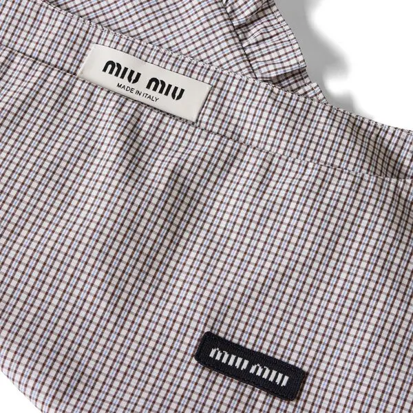 Miu Miu Check Crop Top