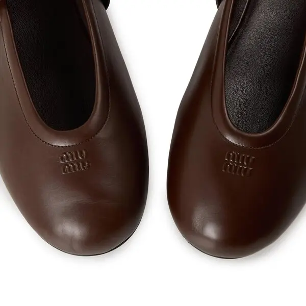 Miu Miu Leather Mary Jane Ballet Flats