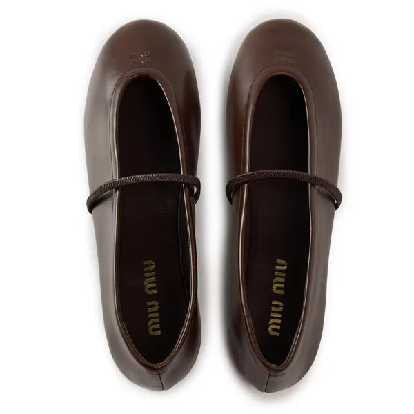 Miu Miu Leather Mary Jane Ballet Flats