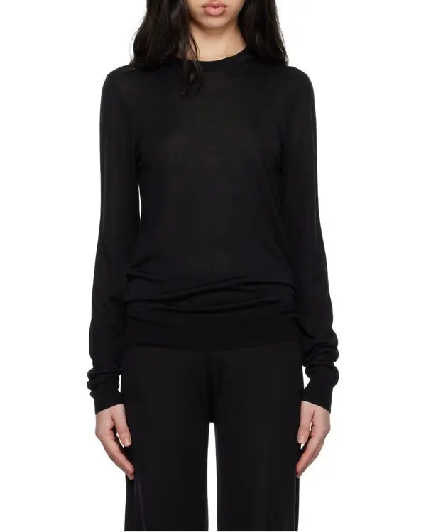 TOTEME Ribbed Hem Crewneck Knitted Jumper