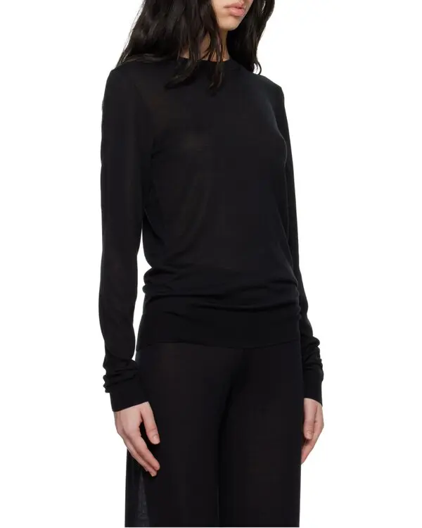 TOTEME Ribbed Hem Crewneck Knitted Jumper