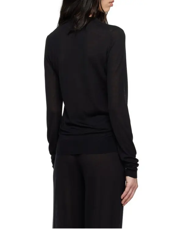 TOTEME Ribbed Hem Crewneck Knitted Jumper