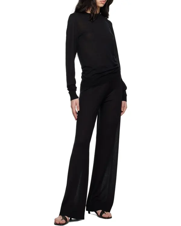 TOTEME Ribbed Hem Crewneck Knitted Jumper