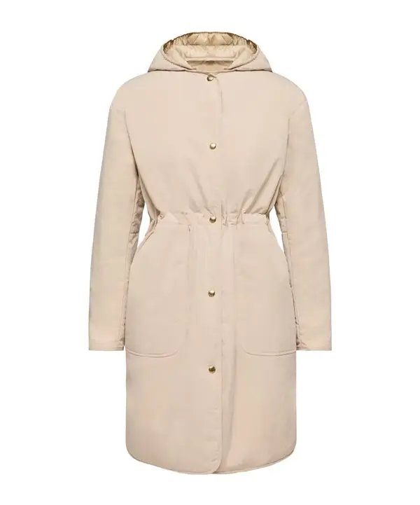 Moncler Reversible Hooded Down Parka - Light Beige