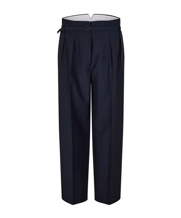 Prada High-waisted Pleated Wide Leg Trousers