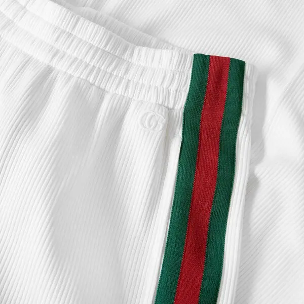 Gucci Textured Wide-leg Trousers With Stripe Detailing