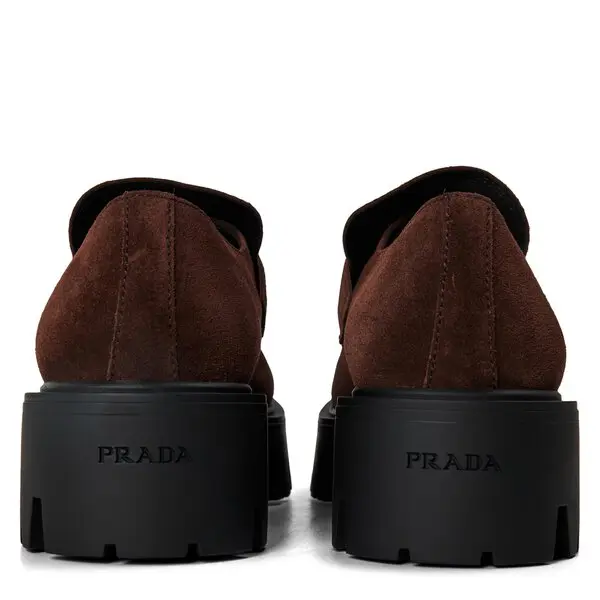 Prada Suede Lug Sole Loafers