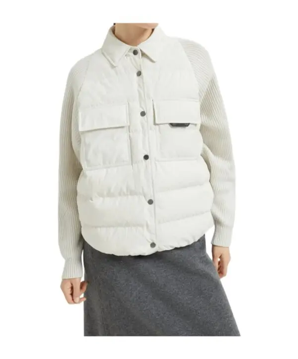 Brunello Cucinelli Long Sleeve Quilted Jacket